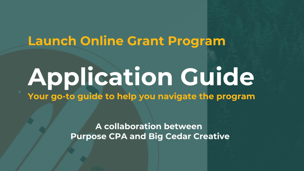 Launch Online Grant Application Guide - PurposeCPA
